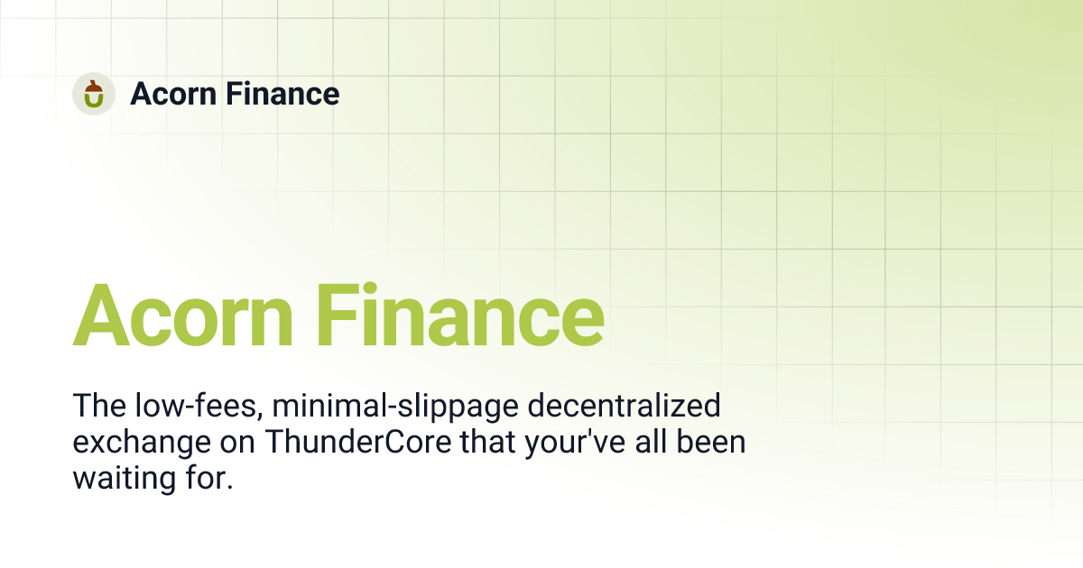 Acorn Finance | Acorn Finance